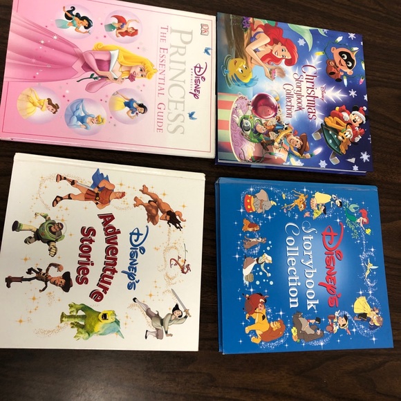 Disney | Other | Disney Storybook Collection With Pink Blue And White ...